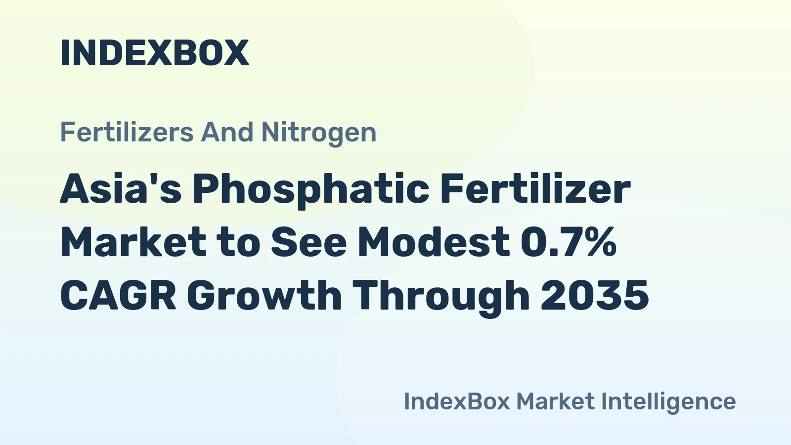 Asia's Phosphatic Fertilizer Market to See Modest 0.7% CAGR Growth Through 2035