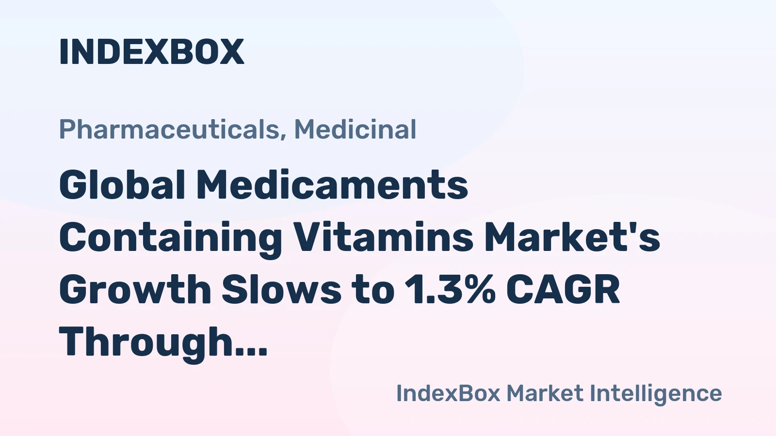 Global Medicaments Containing Vitamins Market's Growth Slows to 1.3% CAGR Through 2035