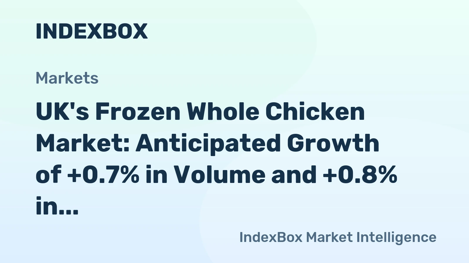 UK's Frozen Whole Chicken Market: Anticipated Growth of +0.7% in Volume and +0.8% in Value by 2035