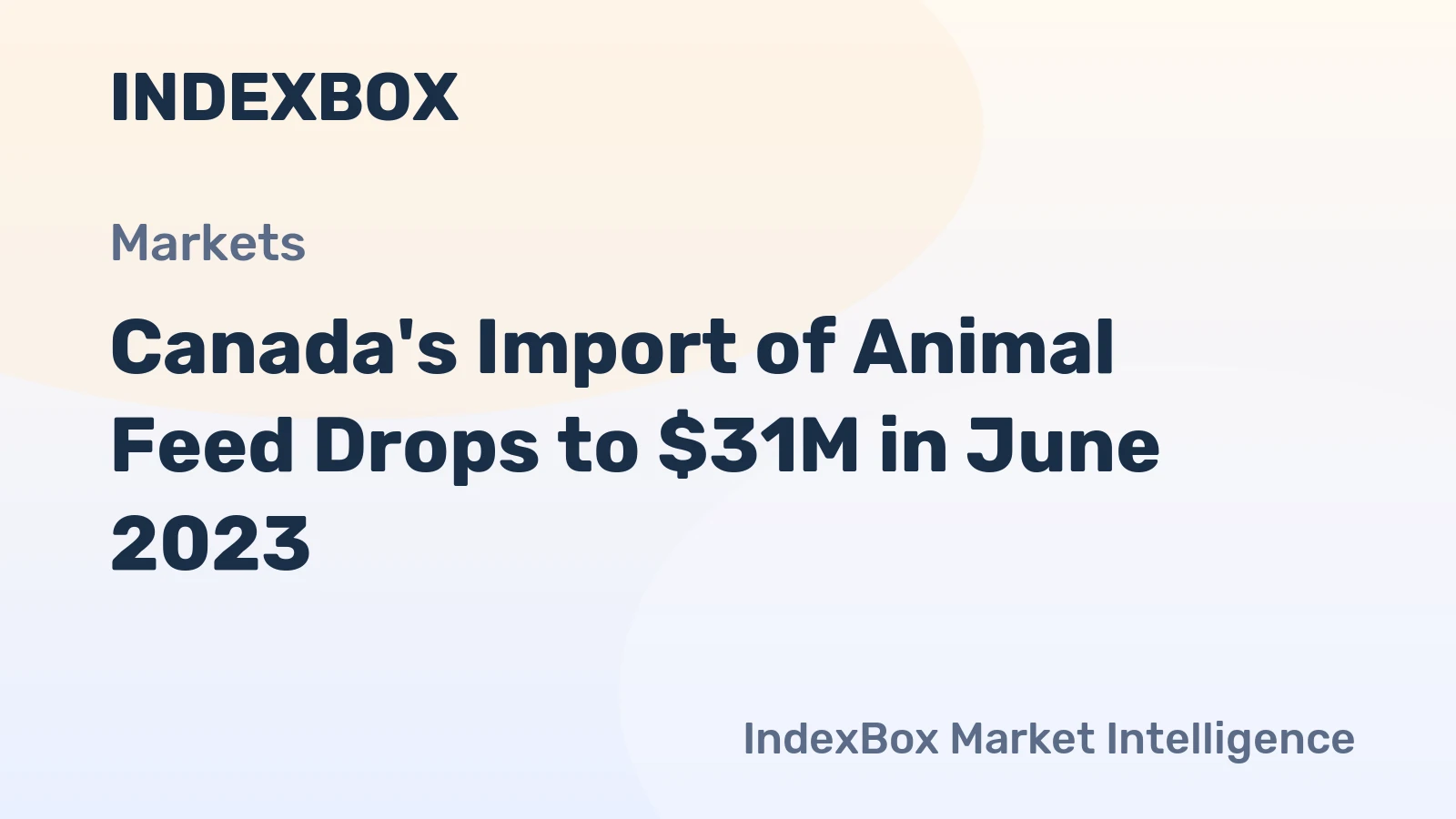 Canada's Import of Animal Feed Drops to $31M in June 2023