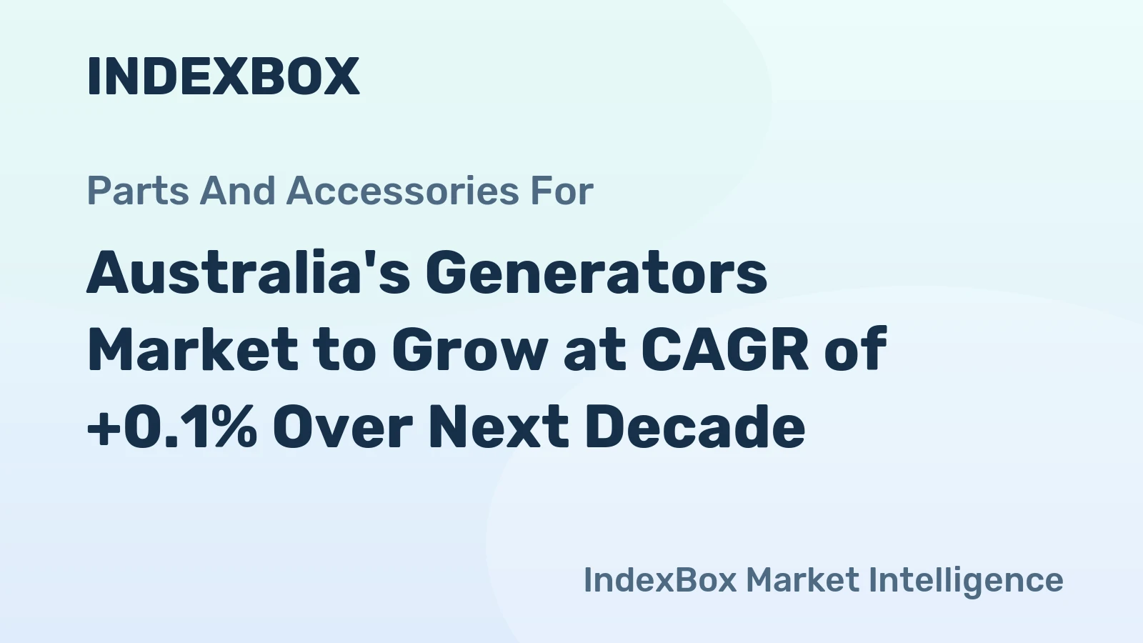 Australia's Generators Market to Grow at CAGR of +0.1% Over Next Decade