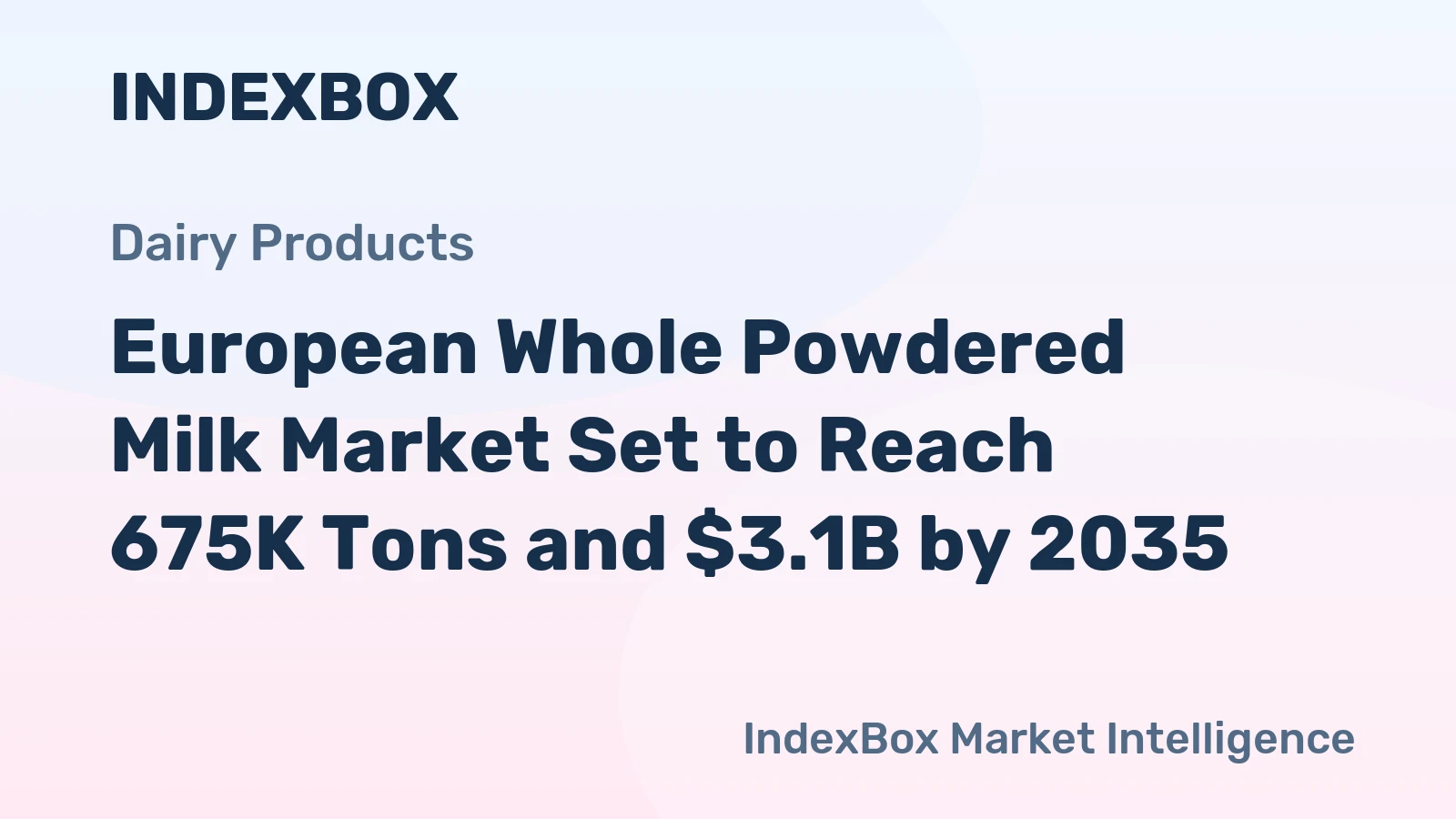 European Whole Powdered Milk Market Set to Reach 675K Tons and $3.1B by 2035