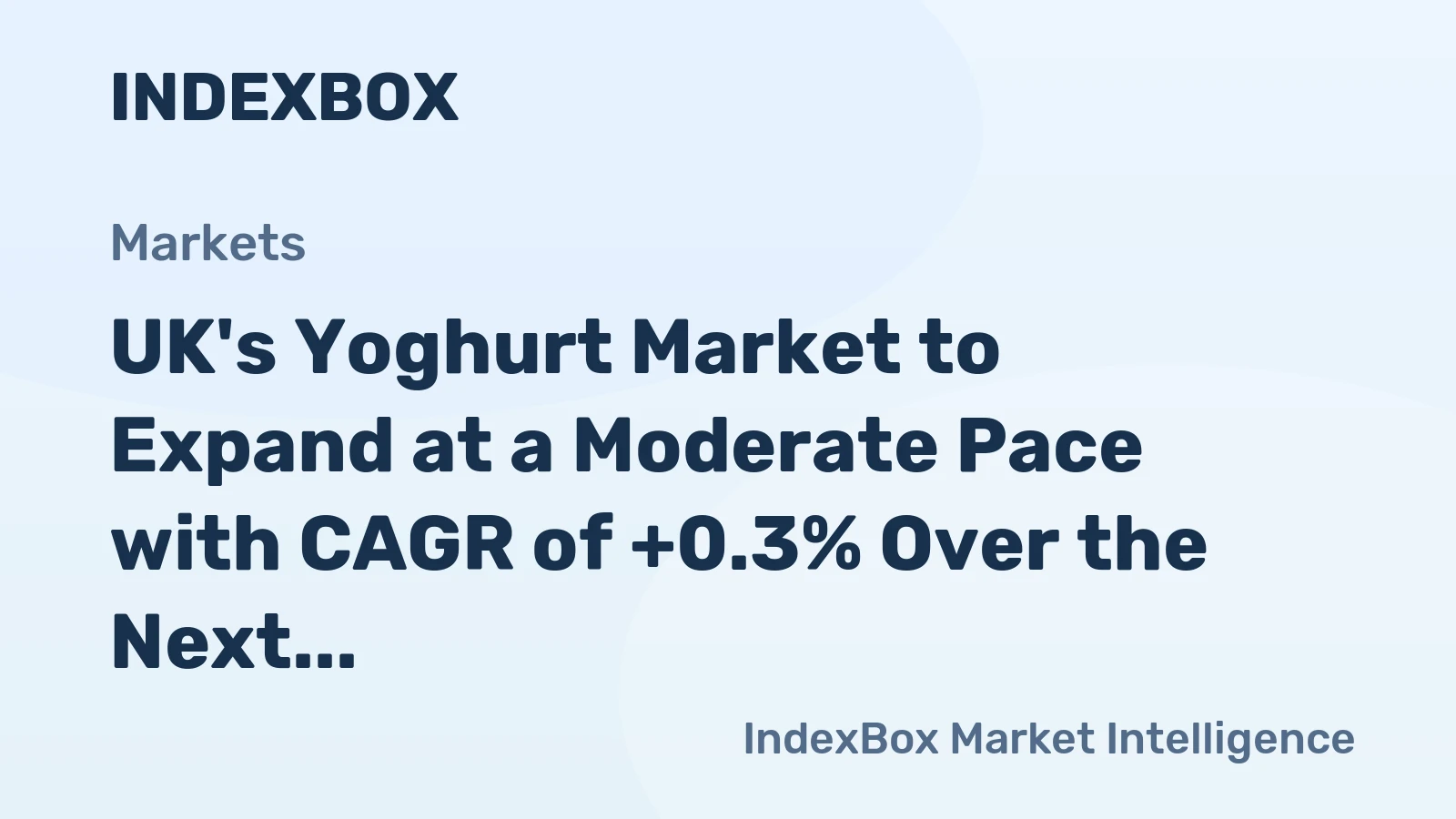 UK's Yoghurt Market to Expand at a Moderate Pace with CAGR of +0.3% Over the Next Decade