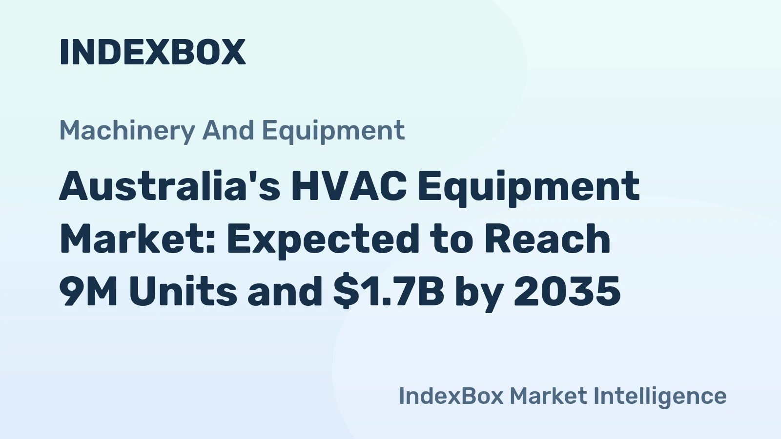 Australia's HVAC Equipment Market: Expected to Reach 9M Units and $1.7B by 2035