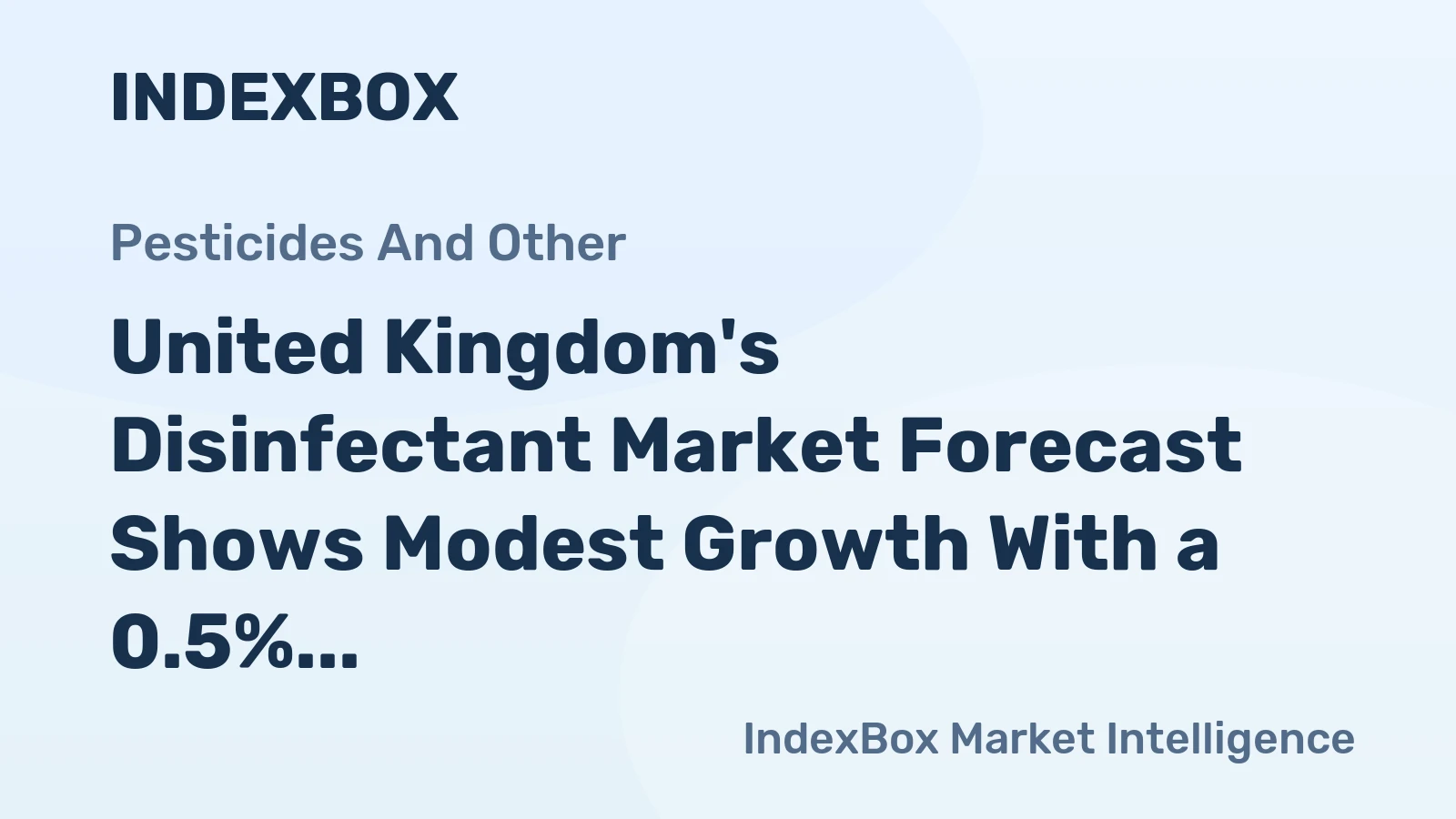 United Kingdom's Disinfectant Market Forecast Shows Modest Growth With a 0.5% Volume CAGR Through 2035