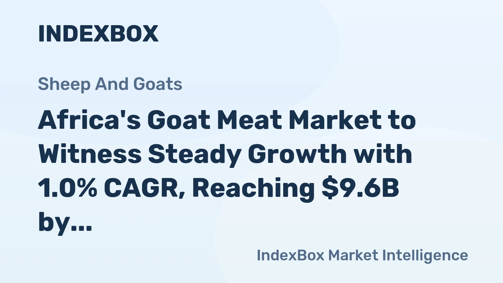 Africa's Goat Meat Market to Witness Steady Growth with 1.0% CAGR, Reaching $9.6B by 2035