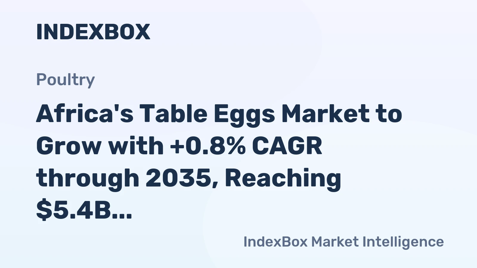 Africa's Table Eggs Market to Grow with +0.8% CAGR through 2035, Reaching $5.4B in Value