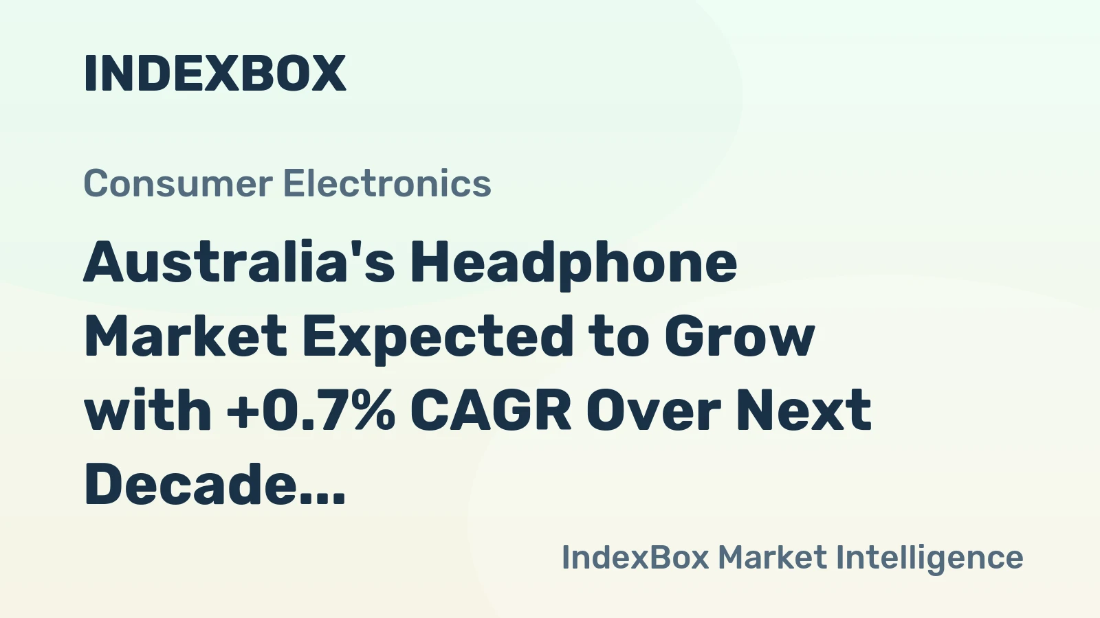 Australia's Headphone Market Expected to Grow with +0.7% CAGR Over Next Decade