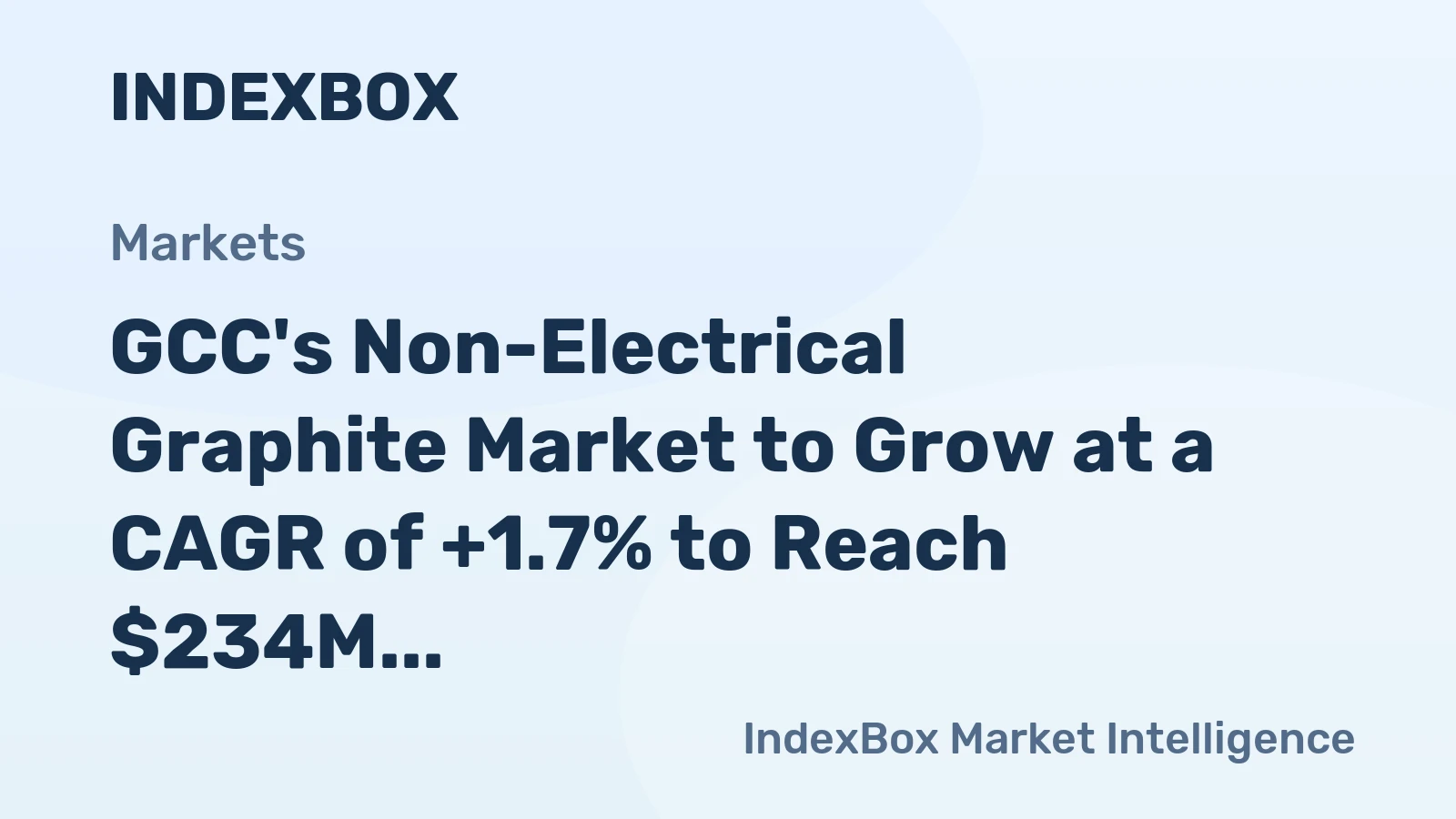 GCC's Non-Electrical Graphite Market to Grow at a CAGR of +1.7% to Reach $234M by 2035