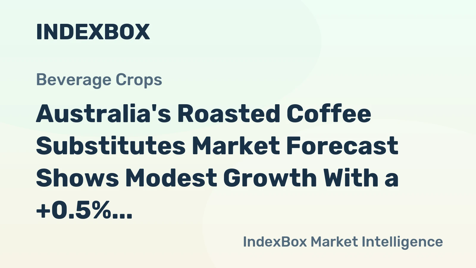 Australia's Roasted Coffee Substitutes Market Forecast Shows Modest Growth With a +0.5% Value CAGR