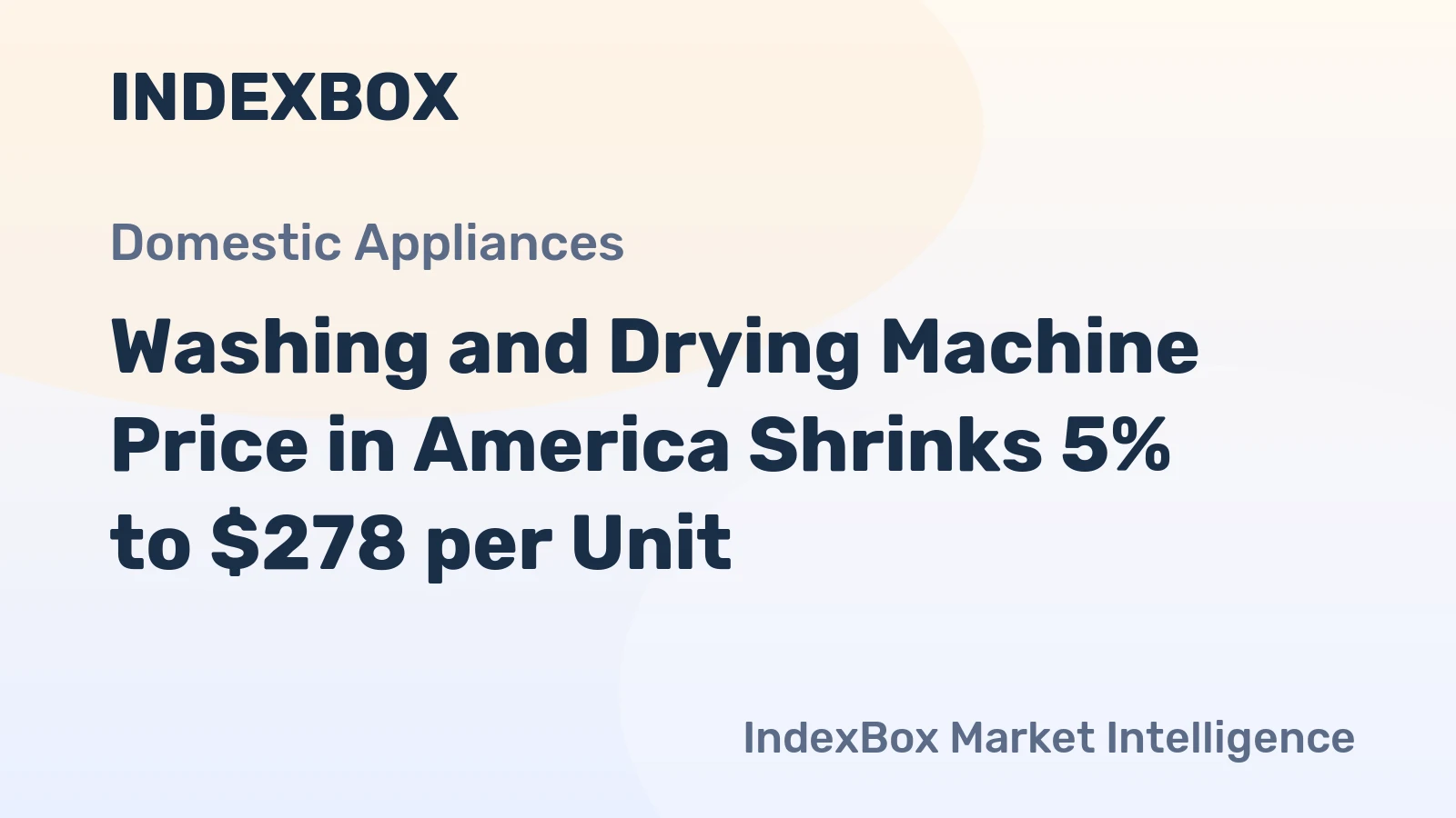 Washing and Drying Machine Price in America Shrinks 5% to $278 per Unit