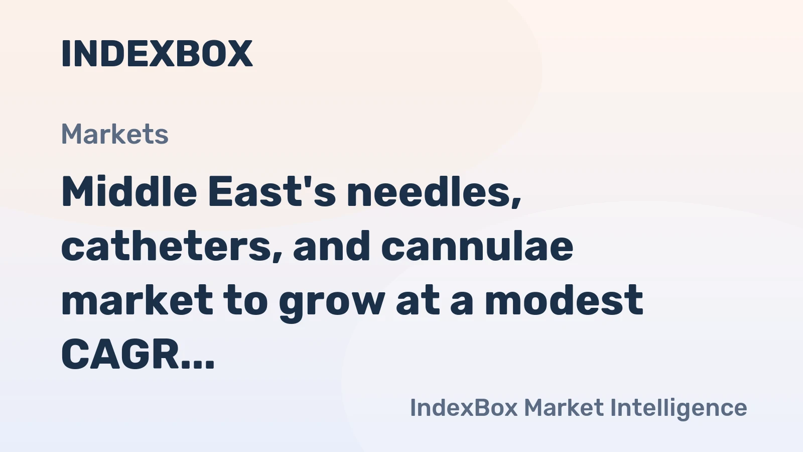 Middle East's needles, catheters, and cannulae market to grow at a modest CAGR of +1.3%, reaching 5.1B units by 2035.