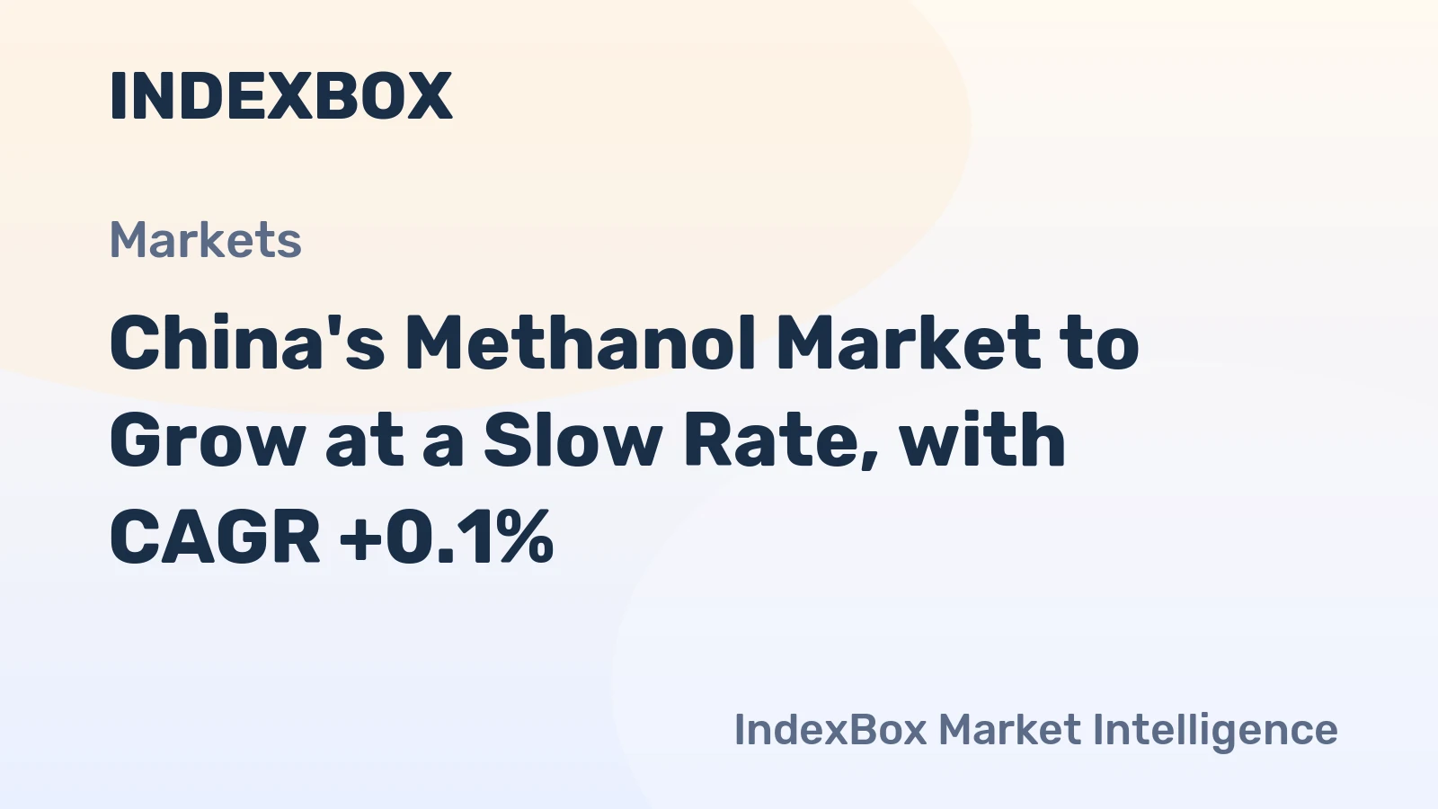 China's Methanol Market to Grow at a Slow Rate, with CAGR +0.1%