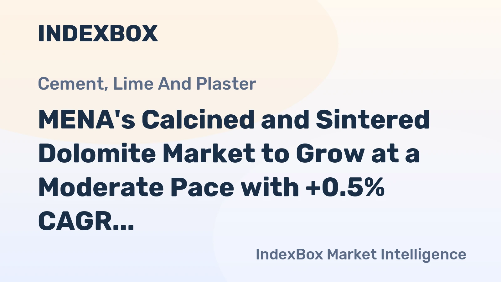 MENA's Calcined and Sintered Dolomite Market to Grow at a Moderate Pace with +0.5% CAGR Through 2035, Expected to Reach $265M in Value