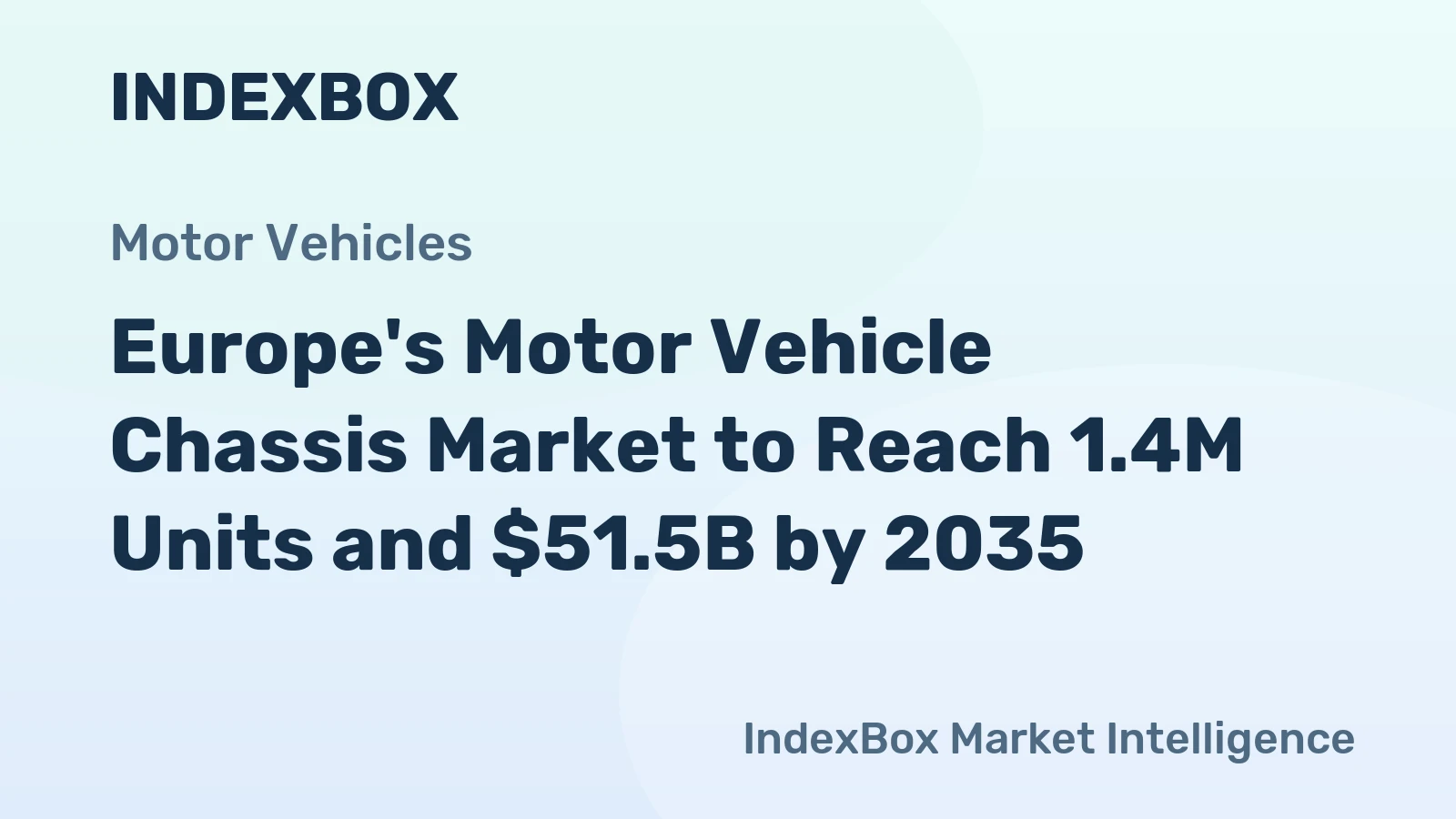 Europe's Motor Vehicle Chassis Market to Reach 1.4M Units and $51.5B by 2035