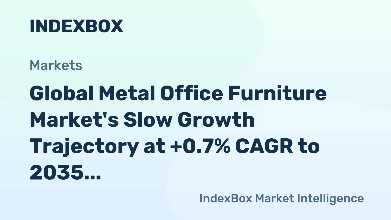 Global Metal Office Furniture Market's Slow Growth Trajectory at +0.7% CAGR to 2035