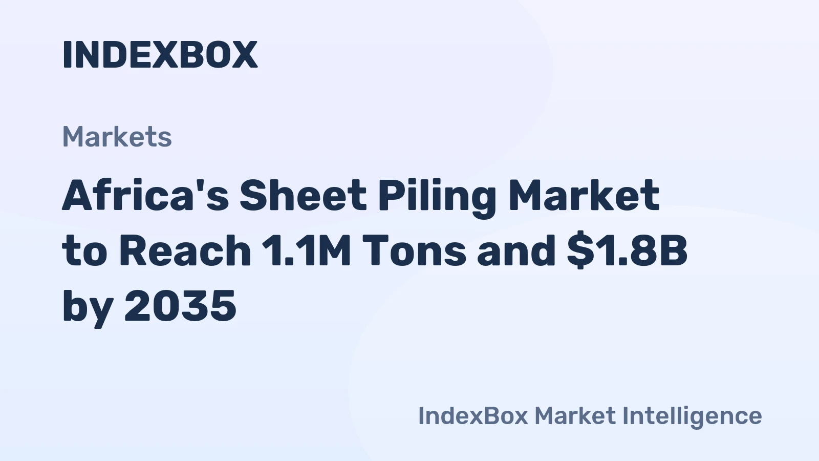 Africa's Sheet Piling Market to Reach 1.1M Tons and $1.8B by 2035