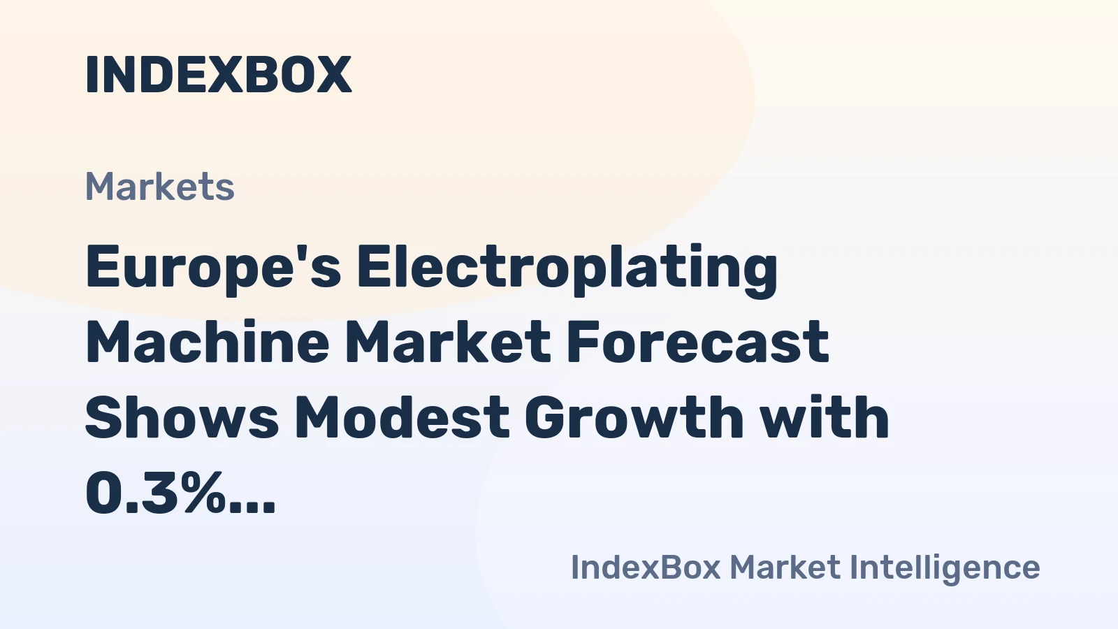Europe's Electroplating Machine Market Forecast Shows Modest Growth with 0.3% CAGR Through 2035