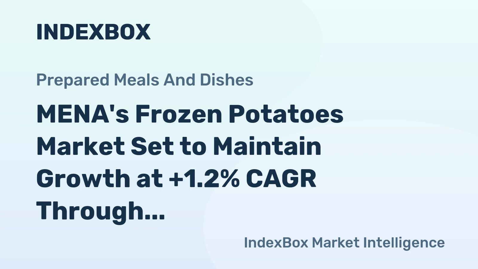 MENA's Frozen Potatoes Market Set to Maintain Growth at +1.2% CAGR Through 2035