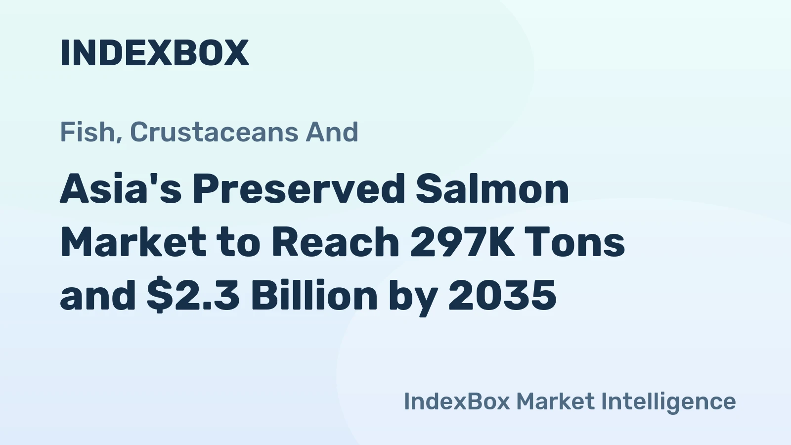 Asia's Preserved Salmon Market to Reach 297K Tons and $2.3 Billion by 2035