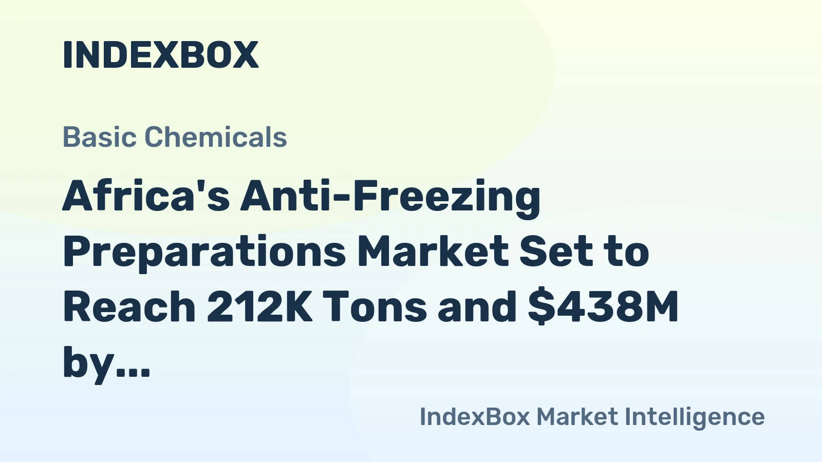 Africa's Anti-Freezing Preparations Market Set to Reach 212K Tons and $438M by 2035