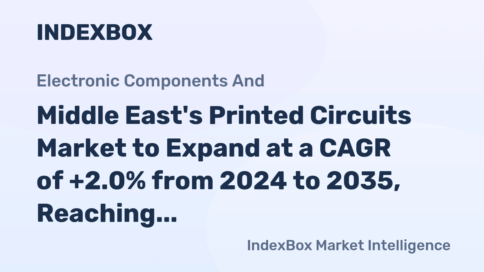 Middle East's Printed Circuits Market to Expand at a CAGR of +2.0% from 2024 to 2035, Reaching $13.2B by End of Forecast Period