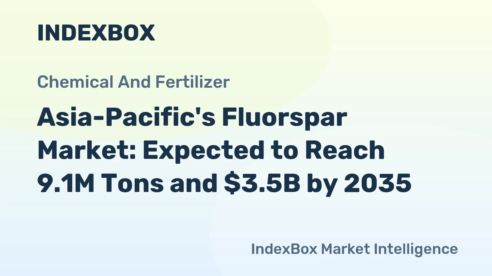 Asia-Pacific's Fluorspar Market: Expected to Reach 9.1M Tons and $3.5B by 2035
