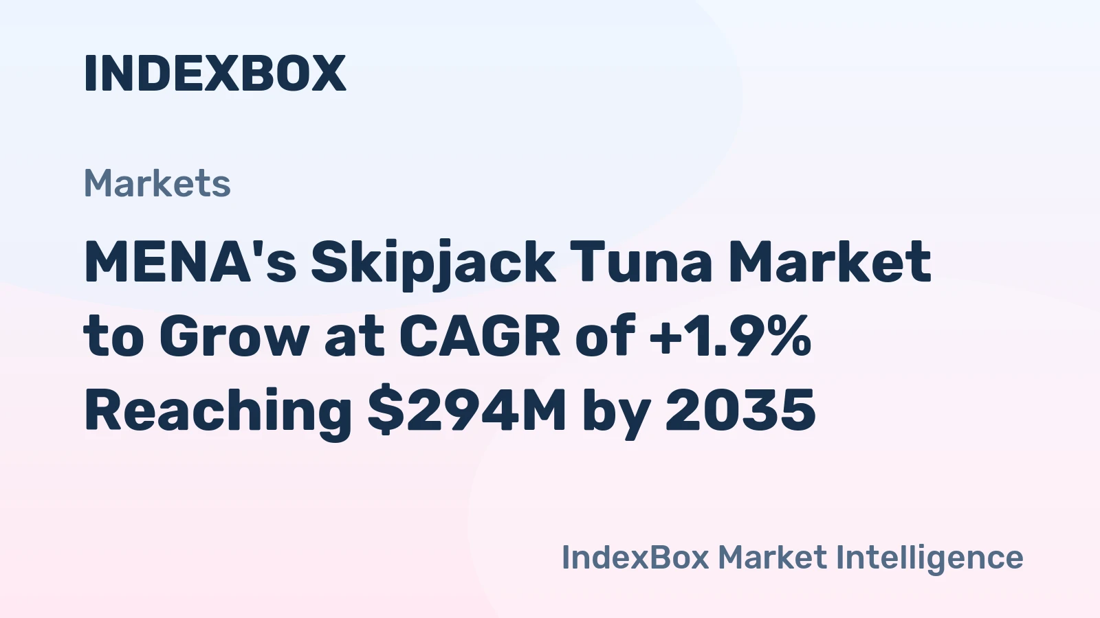 MENA's Skipjack Tuna Market to Grow at CAGR of +1.9% Reaching $294M by 2035