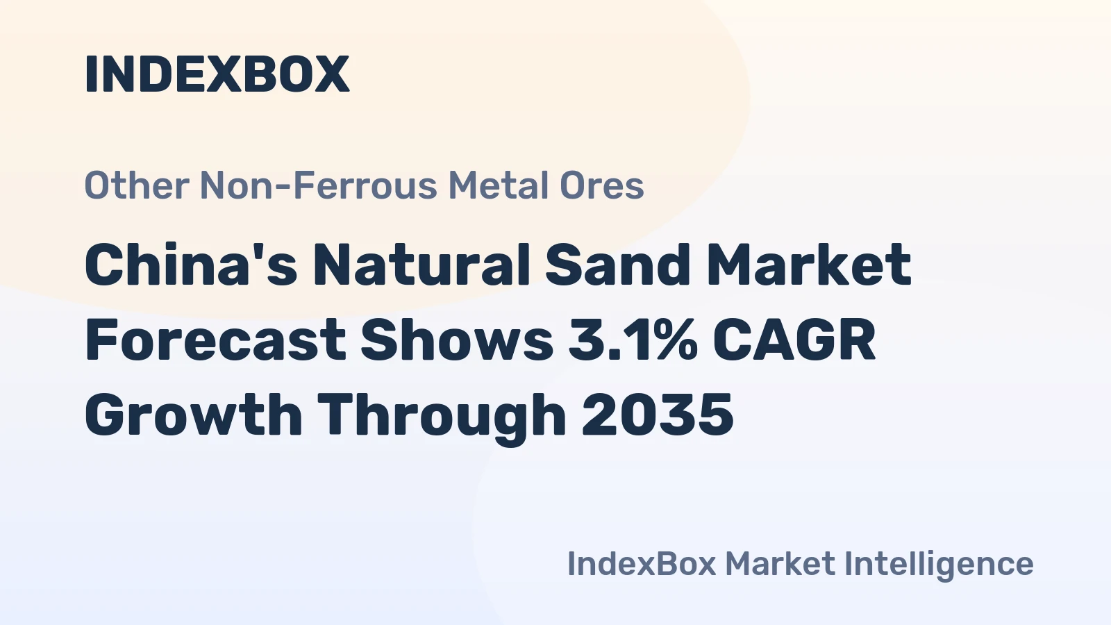 China's Natural Sand Market Forecast Shows 3.1% CAGR Growth Through 2035