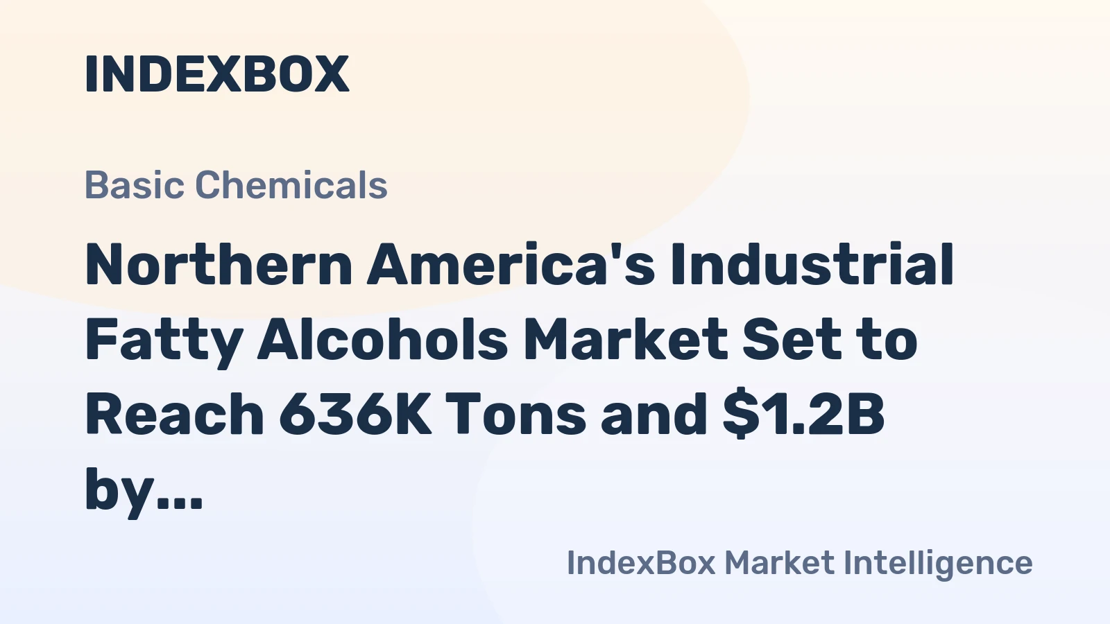 Northern America's Industrial Fatty Alcohols Market Set to Reach 636K Tons and $1.2B by 2035