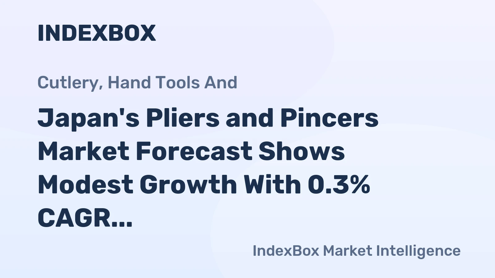 Japan's Pliers and Pincers Market Forecast Shows Modest Growth With 0.3% CAGR in Value