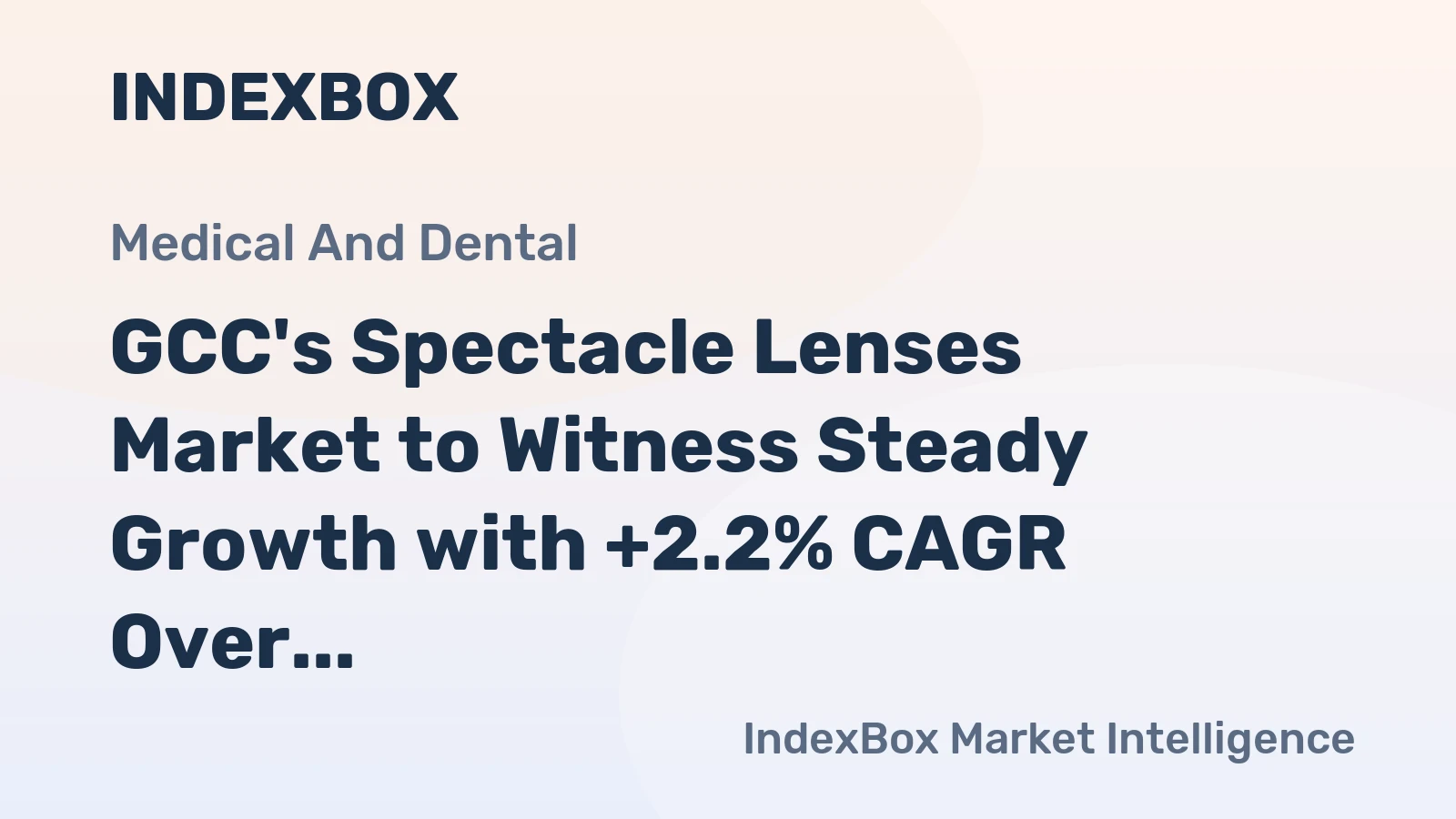 GCC's Spectacle Lenses Market to Witness Steady Growth with +2.2% CAGR Over Next Decade