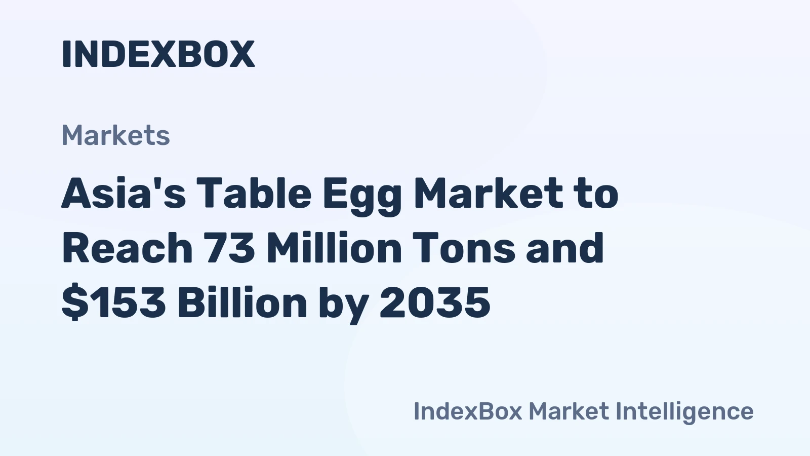 Asia's Table Egg Market to Reach 73 Million Tons and $153 Billion by 2035