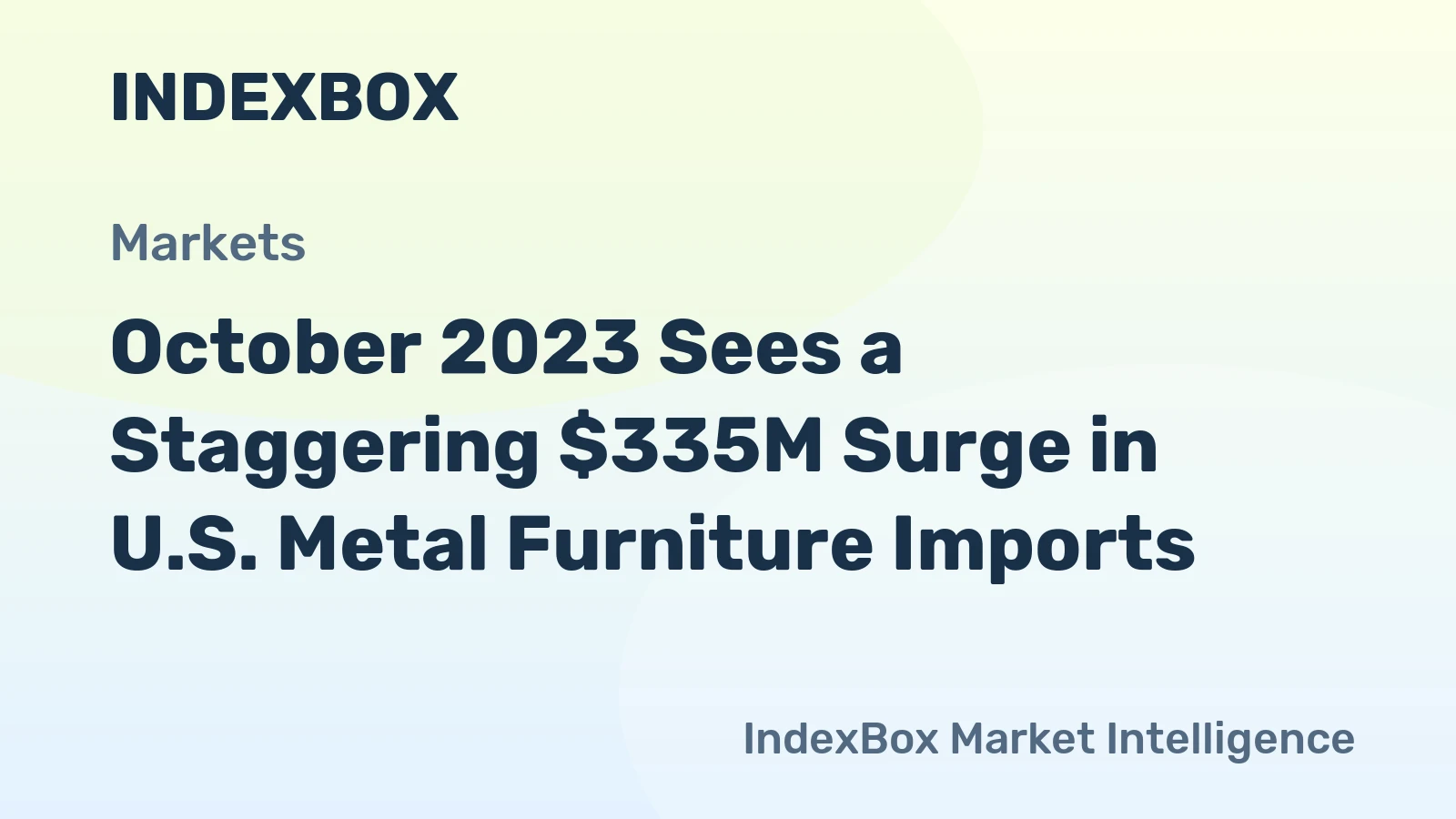 October 2023 Sees a Staggering $335M Surge in U.S. Metal Furniture Imports