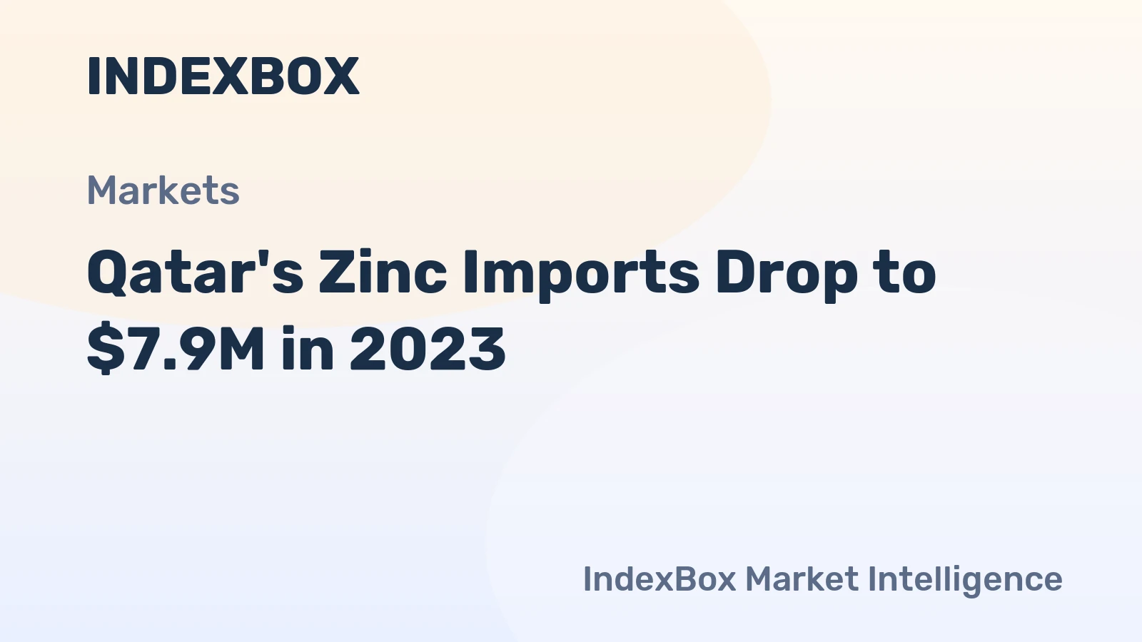 Qatar's Zinc Imports Drop to $7.9M in 2023