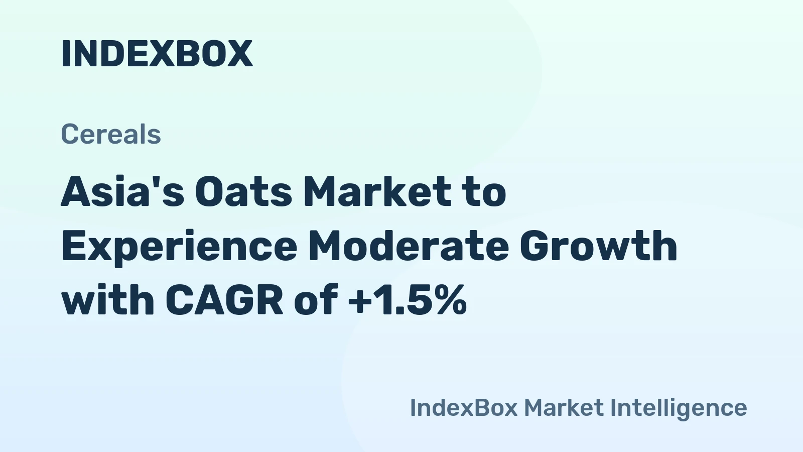 Asia's Oats Market to Experience Moderate Growth with CAGR of +1.5%