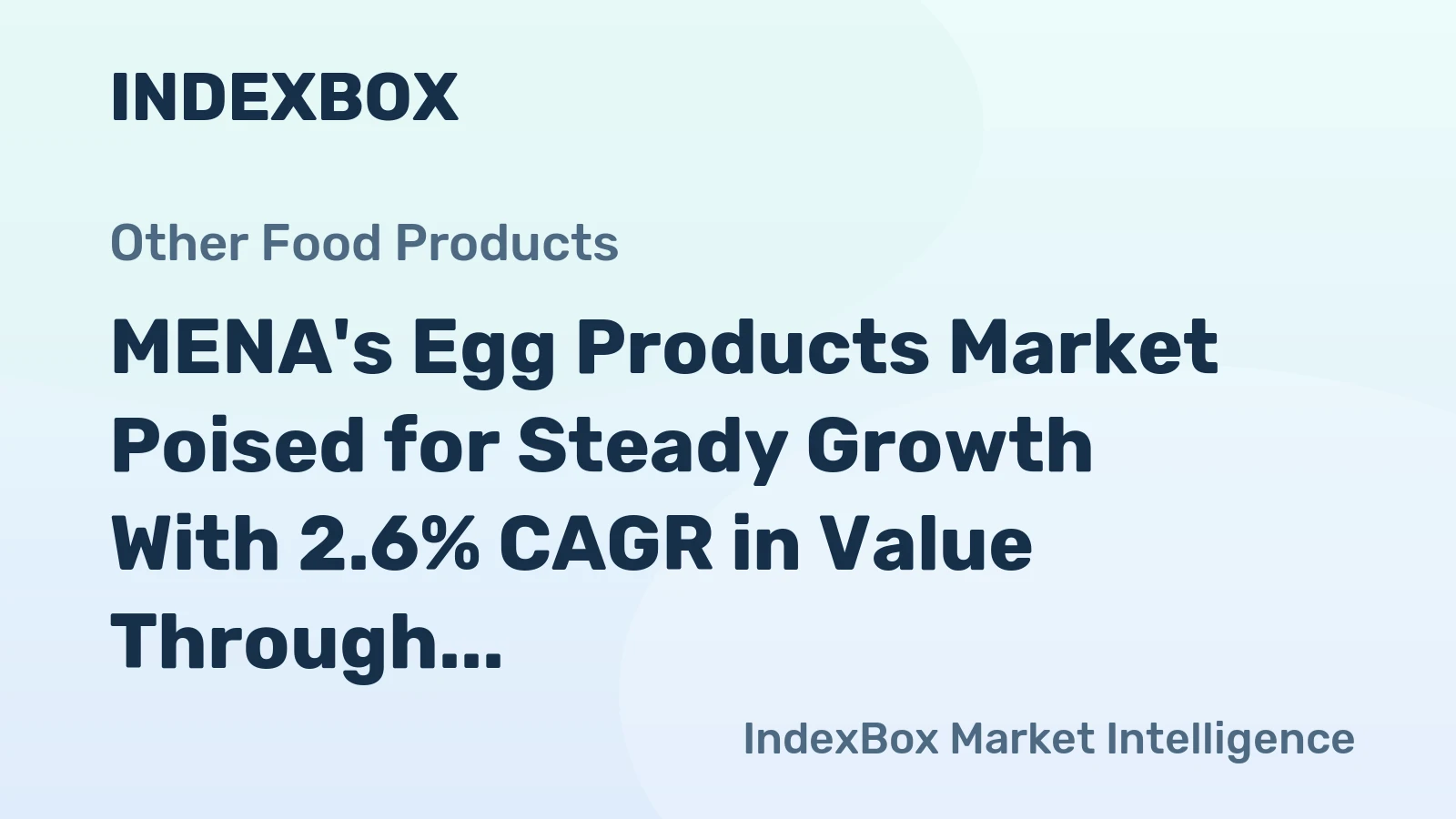 MENA's Egg Products Market Poised for Steady Growth With 2.6% CAGR in Value Through 2035