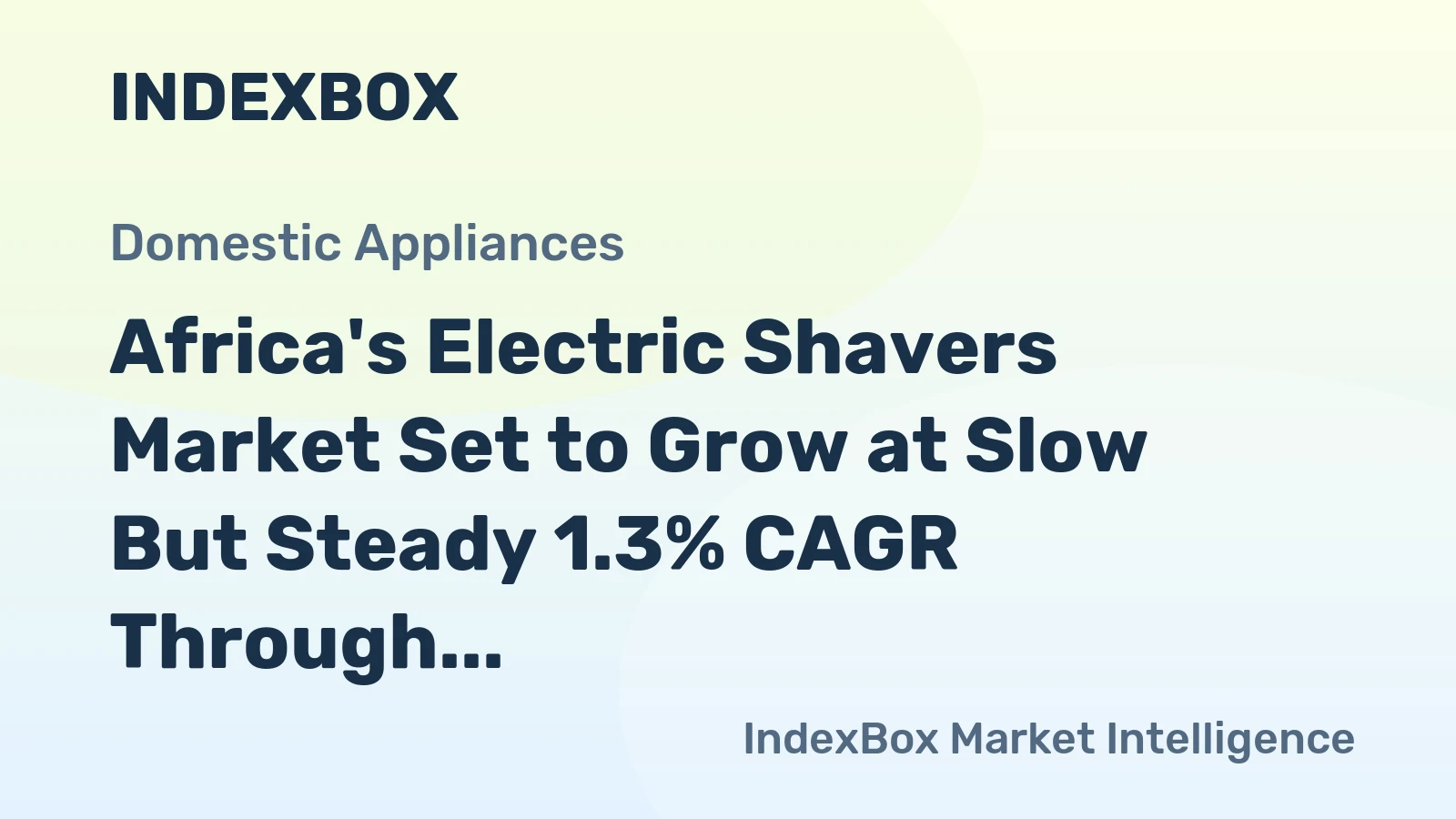Africa's Electric Shavers Market Set to Grow at Slow But Steady 1.3% CAGR Through 2035
