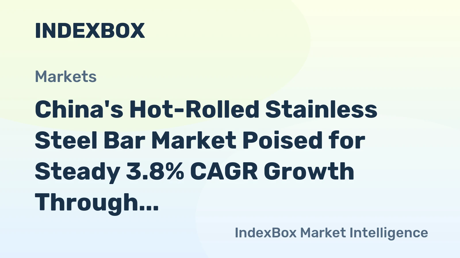China's Hot-Rolled Stainless Steel Bar Market Poised for Steady 3.8% CAGR Growth Through 2035