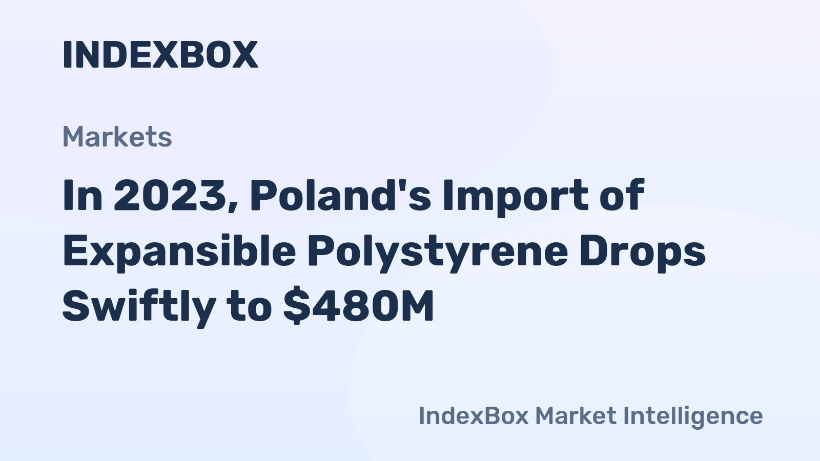 In 2023, Poland's Import of Expansible Polystyrene Drops Swiftly to $480M