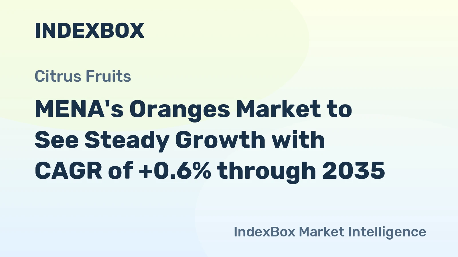 MENA's Oranges Market to See Steady Growth with CAGR of +0.6% through 2035