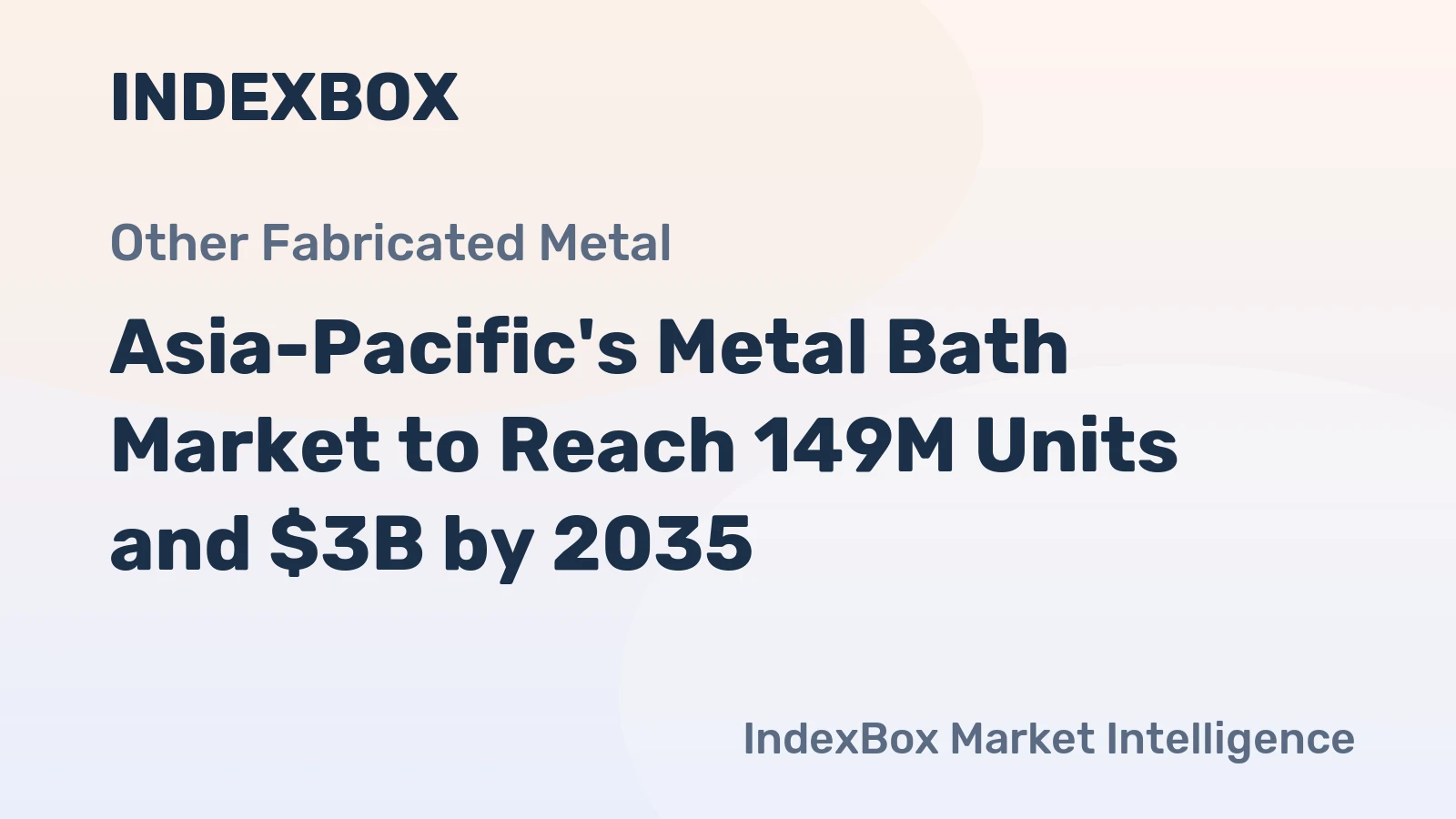 Asia-Pacific's Metal Bath Market to Reach 149M Units and $3B by 2035