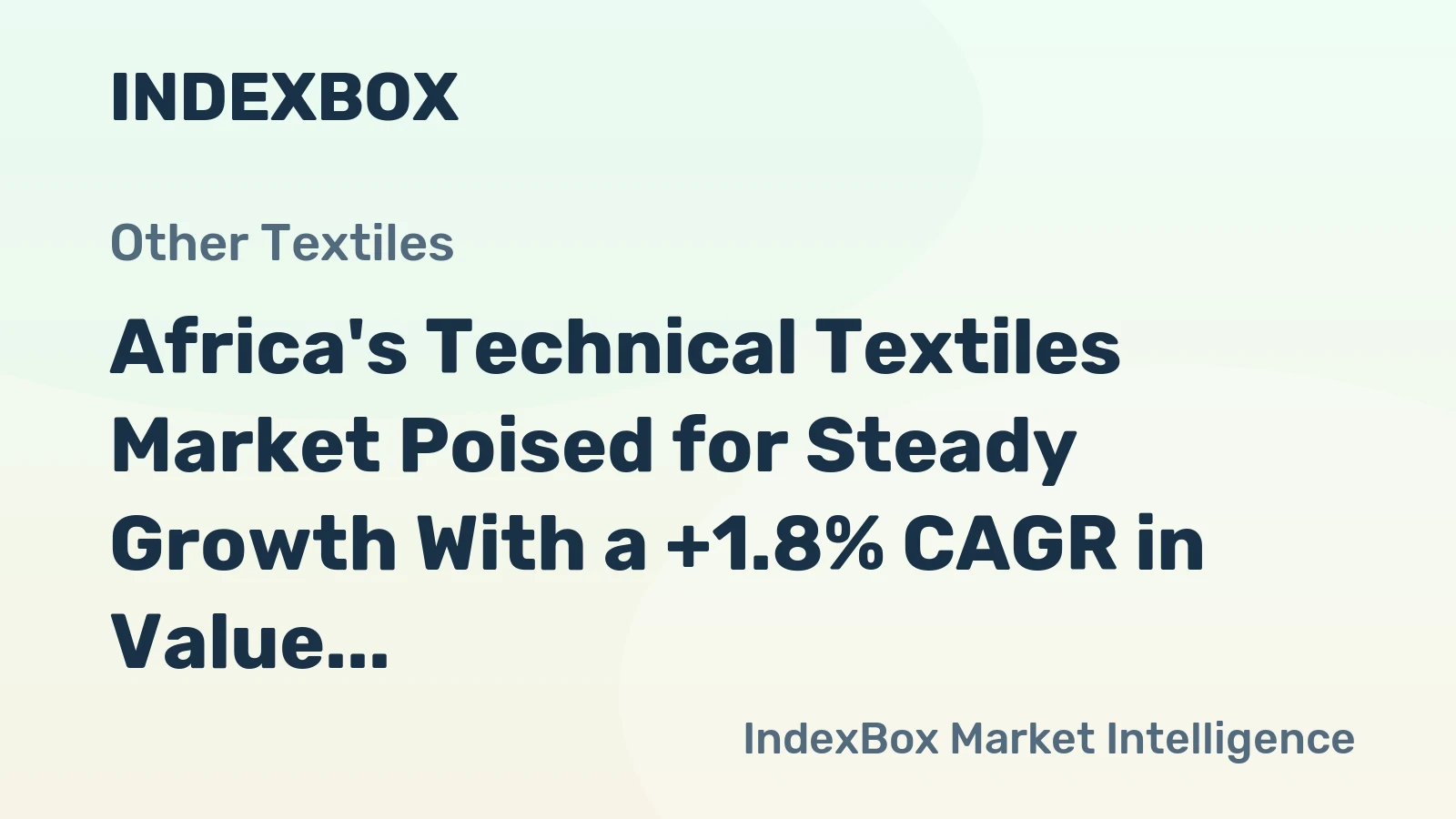 Africa's Technical Textiles Market Poised for Steady Growth With a +1.8% CAGR in Value Through 2035