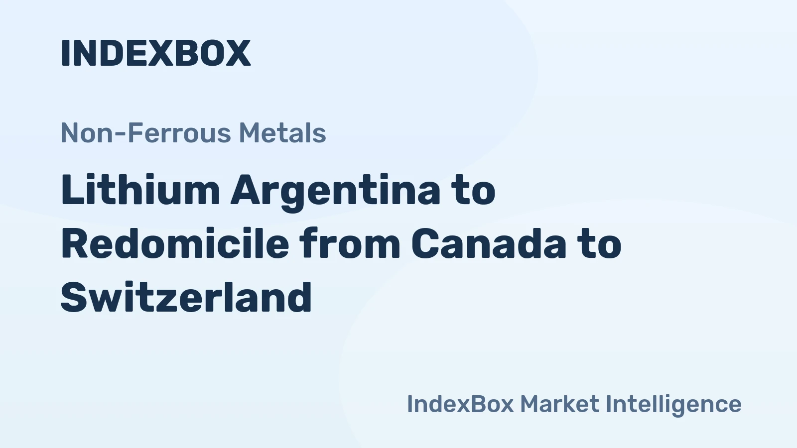 Lithium Argentina to Redomicile from Canada to Switzerland