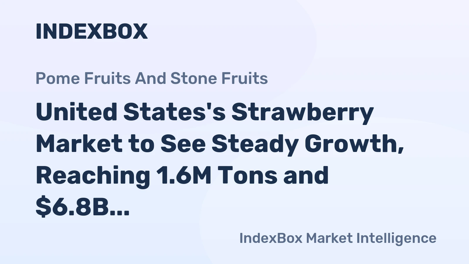 United States's Strawberry Market to See Steady Growth, Reaching 1.6M Tons and $6.8B by 2035
