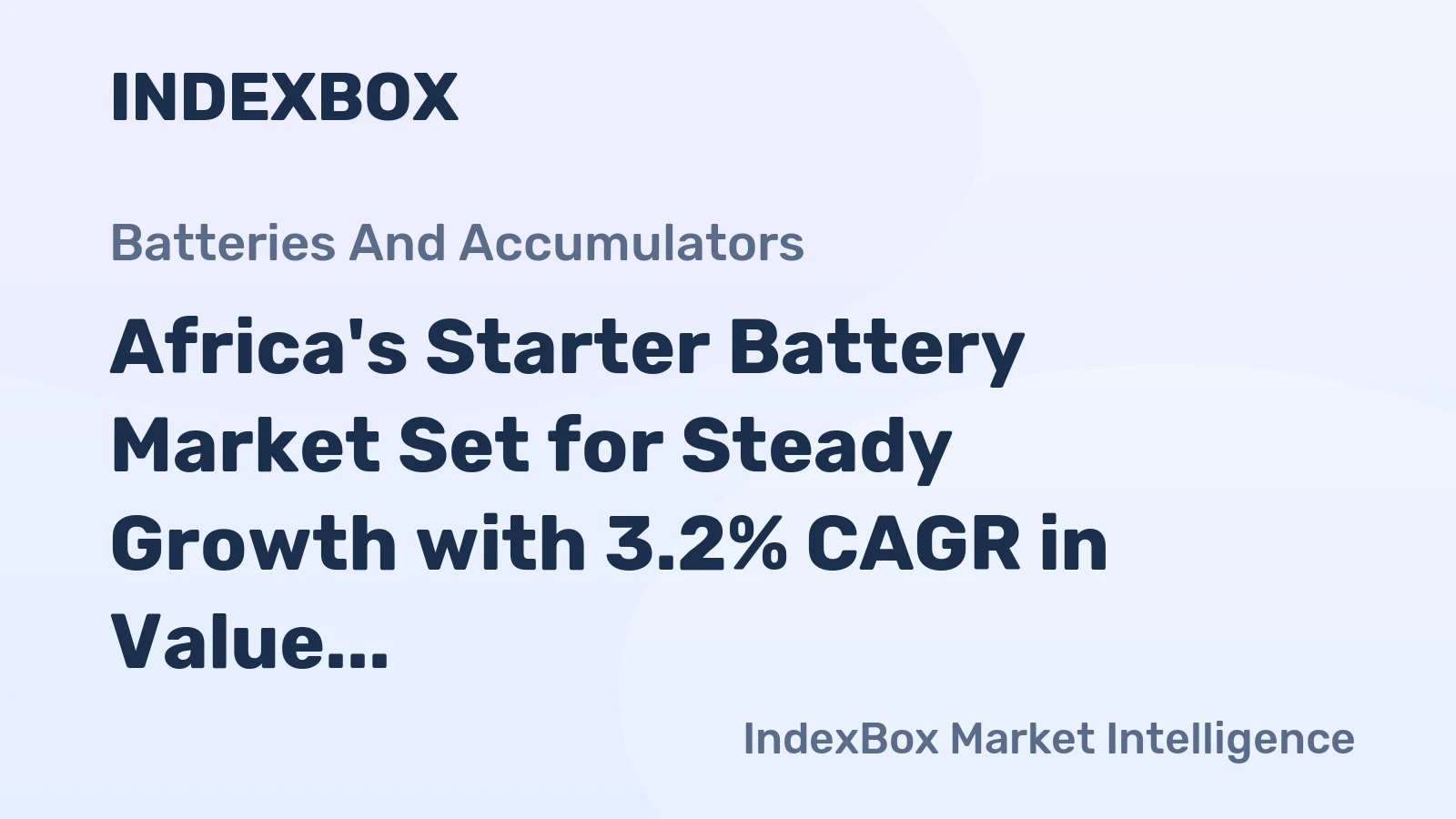 Africa's Starter Battery Market Set for Steady Growth with 3.2% CAGR in Value Through 2035