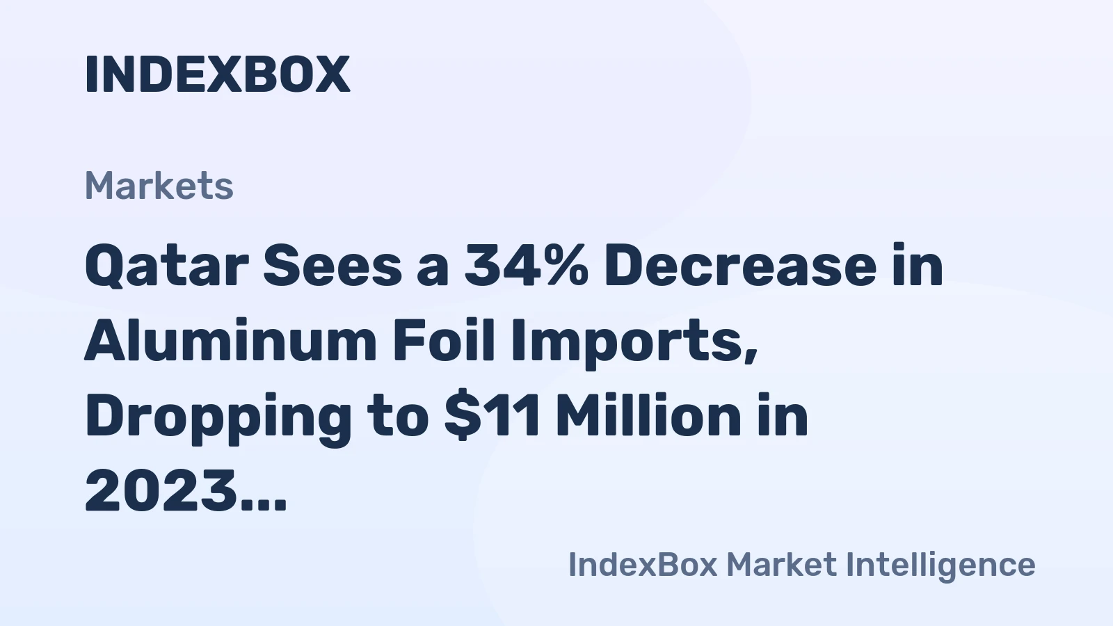 Qatar Sees a 34% Decrease in Aluminum Foil Imports, Dropping to $11 Million in 2023
