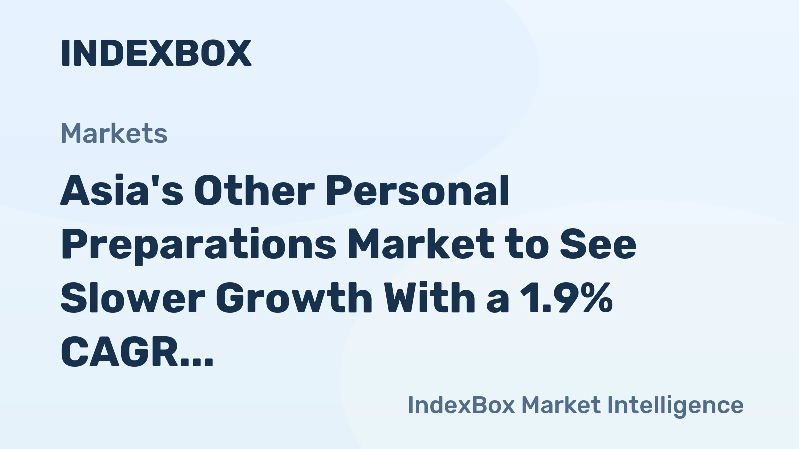 Asia's Other Personal Preparations Market to See Slower Growth With a 1.9% CAGR in Value Through 2035
