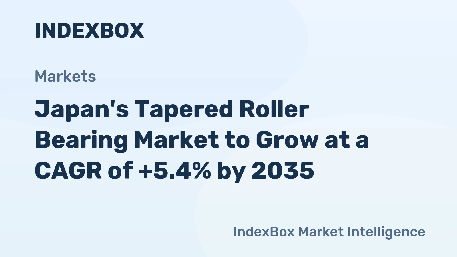 Japan's Tapered Roller Bearing Market to Grow at a CAGR of +5.4% by 2035