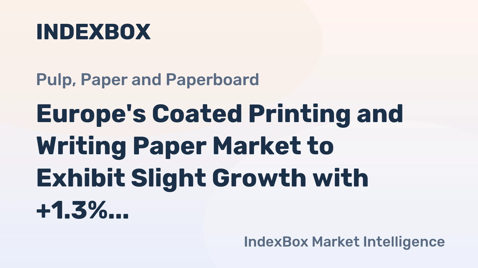 Europe's Coated Printing and Writing Paper Market to Exhibit Slight Growth with +1.3% CAGR, Reaching $10.5B by 2035